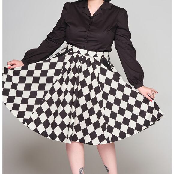 Collectif | Skirts | Collectif Dakota Diner Diamond Swing Skirt | Poshmark